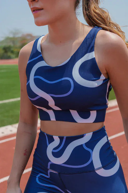 Clara Blueberry Waves Top – Guadalupe Design